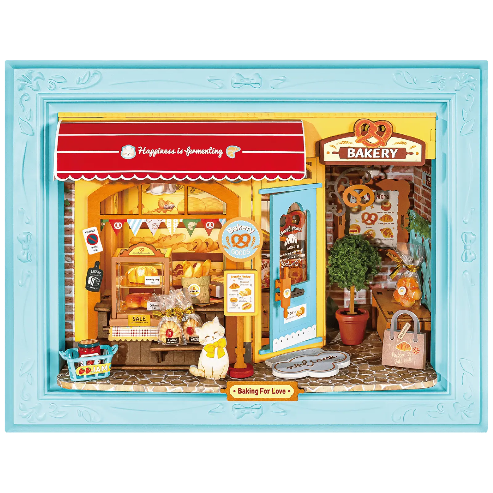 Robotime Fluffy Cat Bakery | Diorama boulangerie | Robotime Belgique