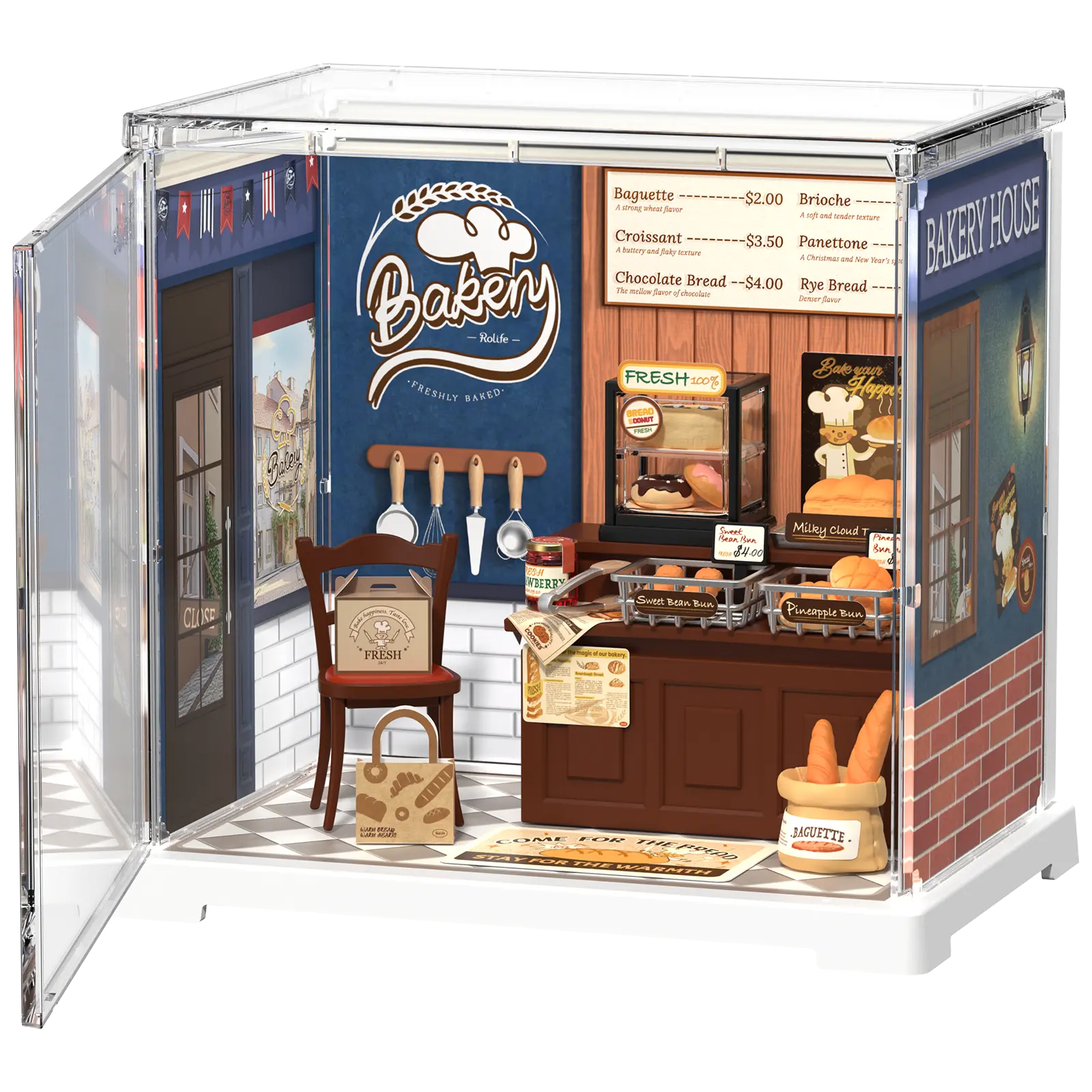 Robotime Butter Bakery House | Bakkerij miniatuur | Robotime België